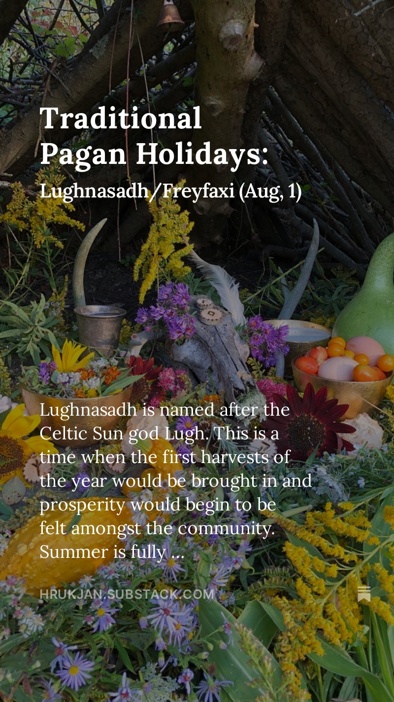 Traditional Pagan Holidays: Lughnasadh/Freyfaxi (Aug, 1) – Sun Archer ...